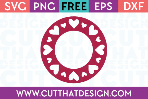 Heart Circle Monogram Frame SVG | Cut That Design