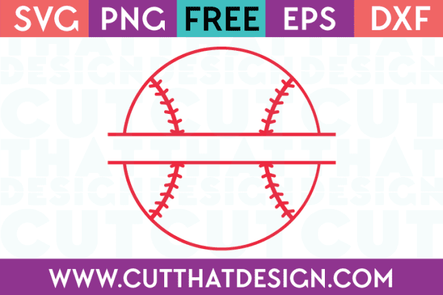 Free Baseball Split Monogram Design SVG | Cut That Design