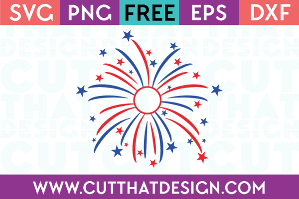 Free Firework Monogram Design SVG | Cut That Design