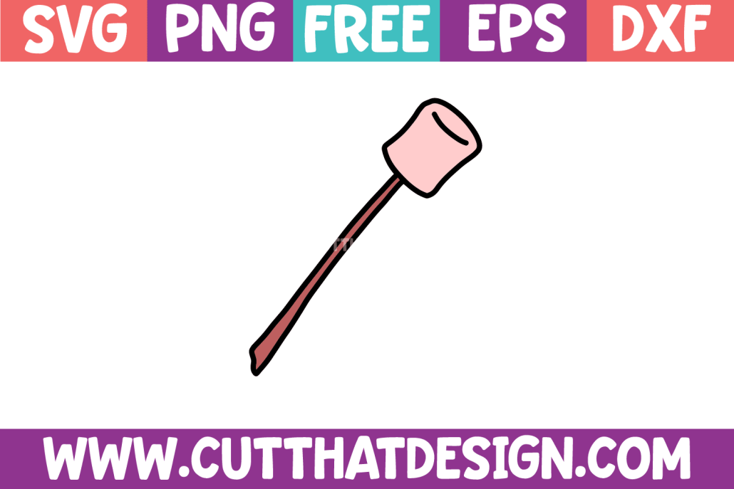 Free Marshmallow Stick SVG Cut File
