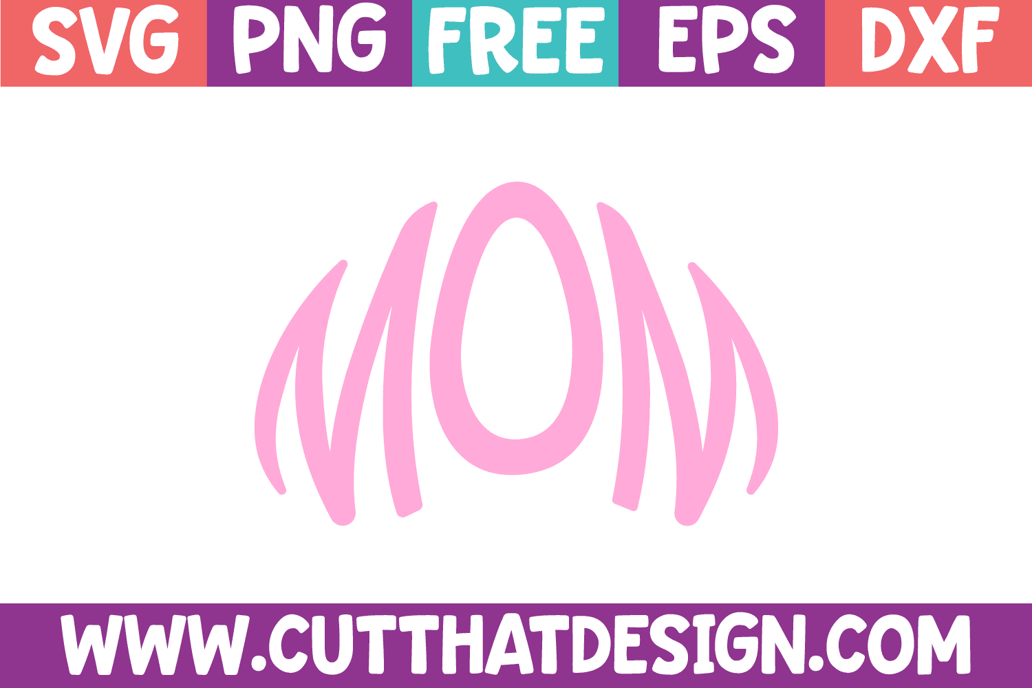 Free Curved Mom Text SVG | Cut That Design