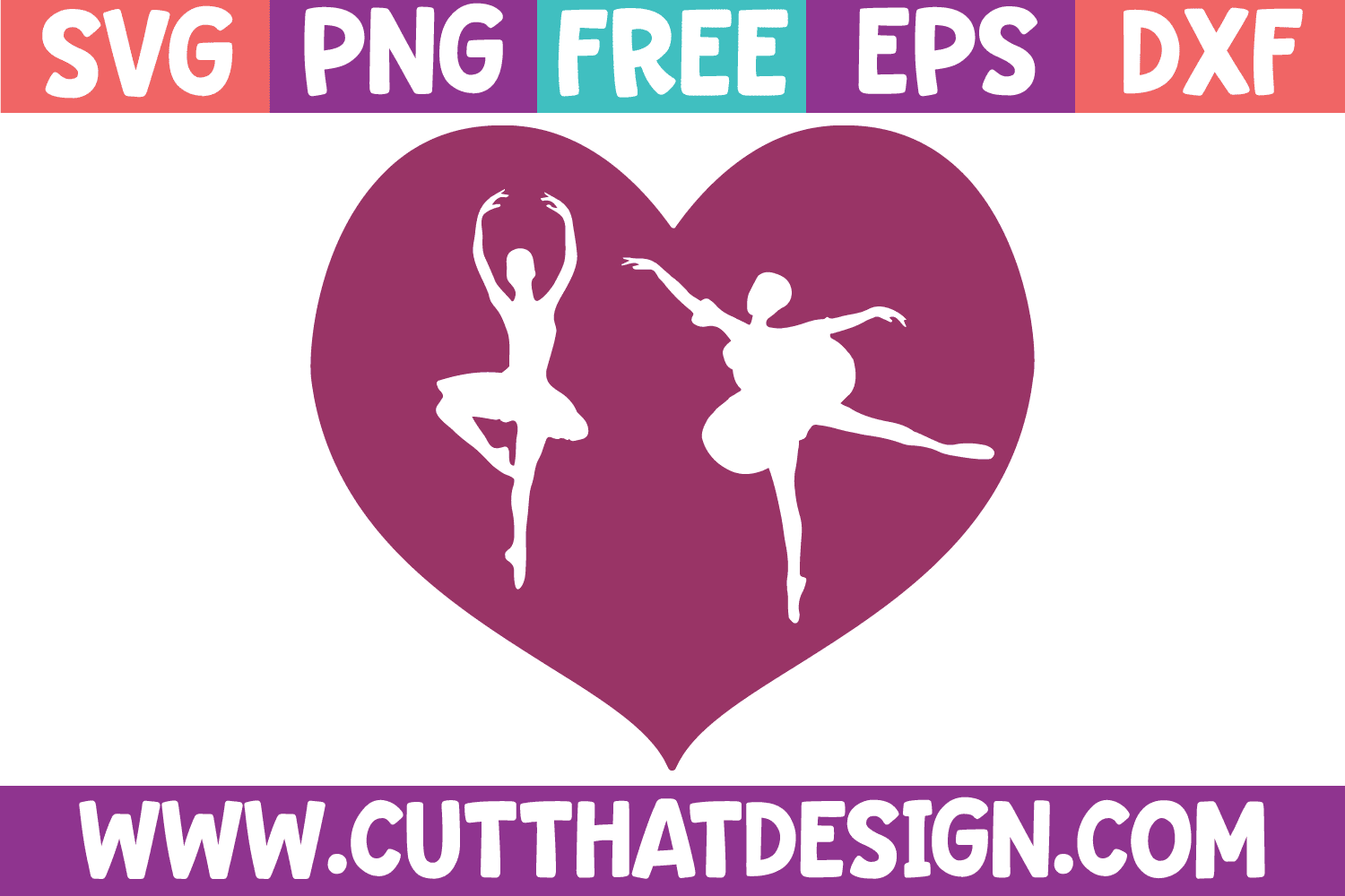 Heart with Dancers SVG | Cut That Design