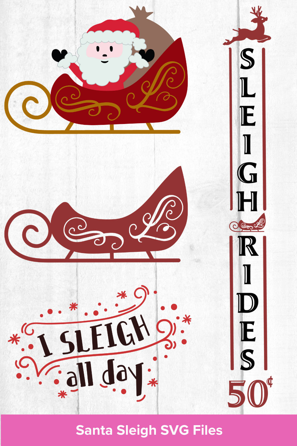 Santa Sleigh SVG Files – Cut That Design